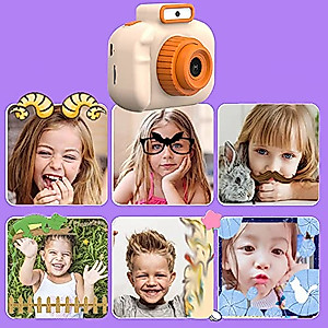 48MP Mini Kids Camera, 2.0 Inch Video Camera, Children Digital Selfie Camera, with Flashlight, 800mA Battery, 8X Digital Zoom, Support Max 32GB Card, for Toddler, 3-10 Year Old