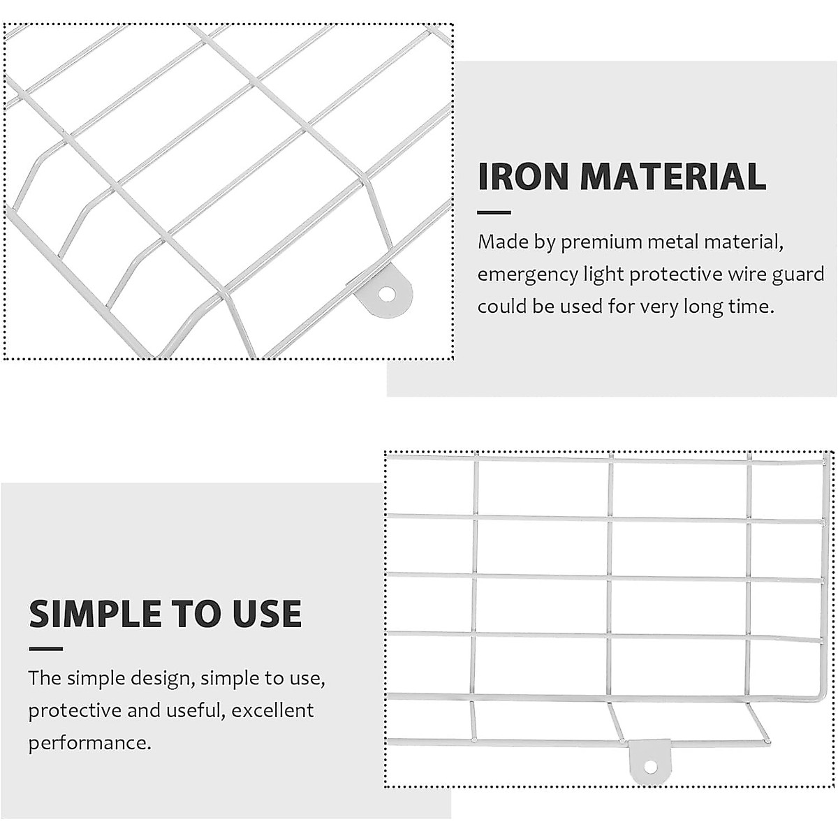 Wire Guard for Exit Sign Emergency Light Metal Wire Guard Damage Stopper Exit Sign Damage Cage Wall Mounted Emergency Signal Protective Cover