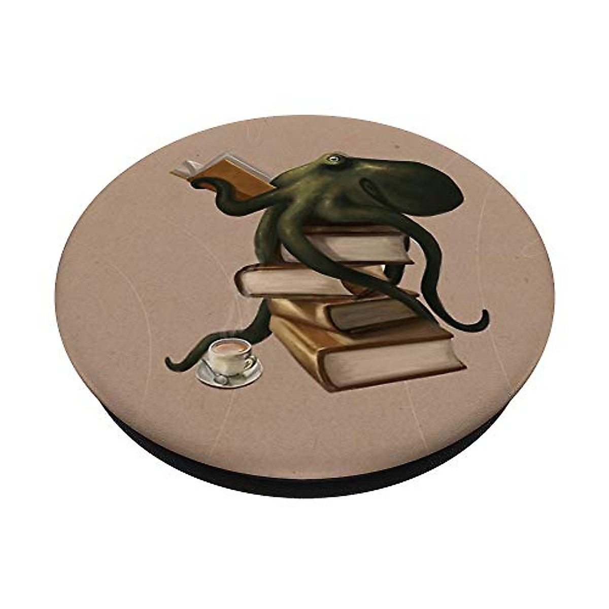 Well-Read Octopus art PopSockets PopGrip: Swappable Grip for Phones & Tablets