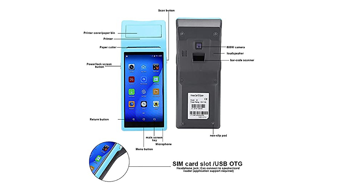 Ciglow Handheld Android POS Terminal with Receipt Printer