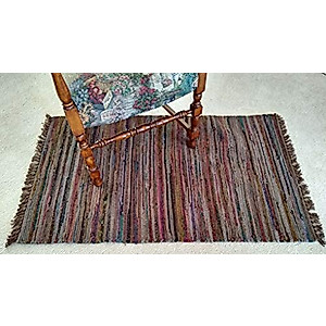 Sturbridge Country Rag Rug in Tobacco 30" x 50"