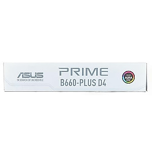 ASUS Prime B660-PLUS D4 LGA 1700(Intel 12th Gen) ATX Motherboard(PCIe 4.0, DDR4,3xM.2 Slots, 2.5Gb LAN, Rear USB 3.2 Gen 2x2 Type-C, Front USB 3.2 Gen 1 Type-C, Thunderbolt 4 Header Support)