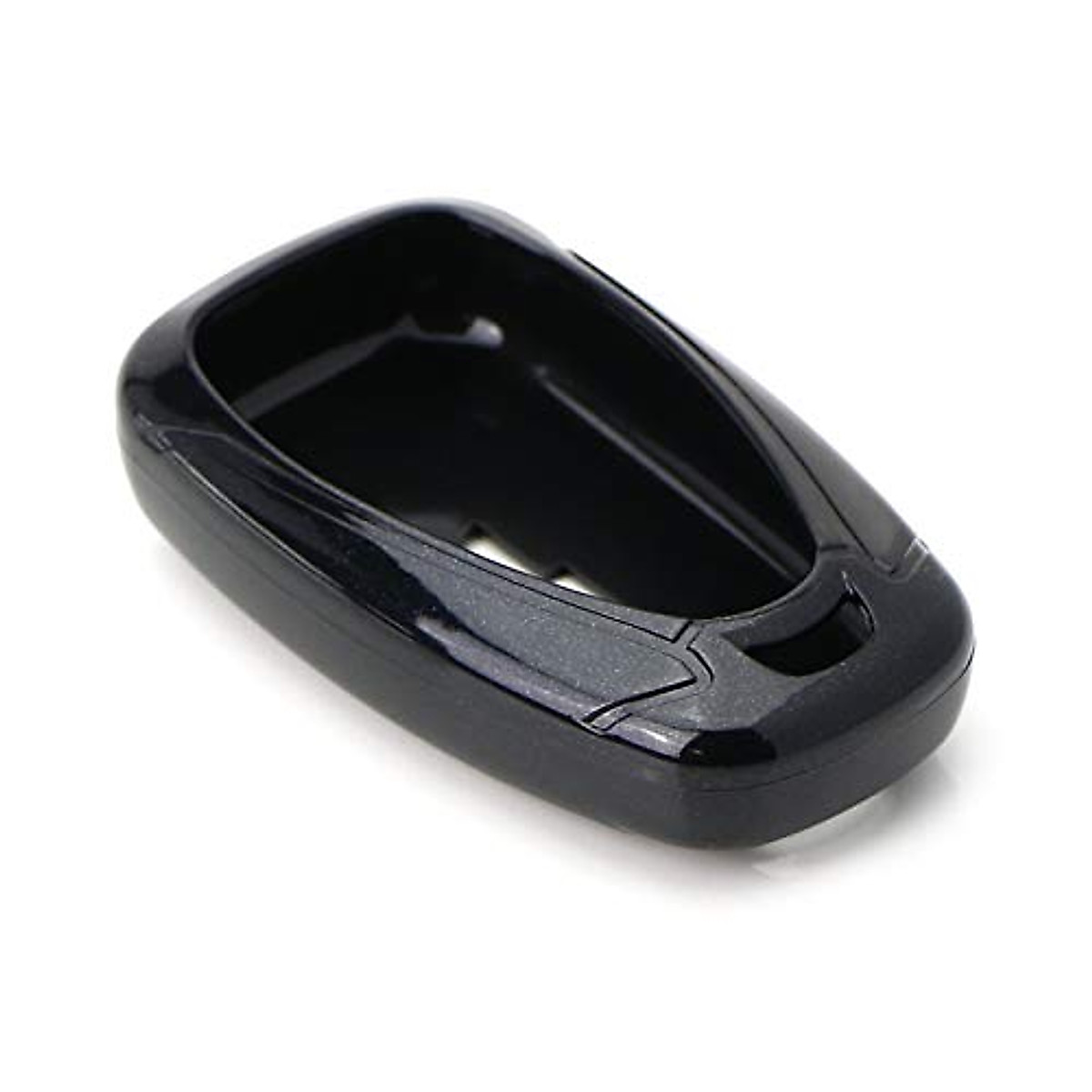 iJDMTOY Glossy Metallic Black Exact Fit Key Fob Shell Cover Compatible With 2016-up Chevrolet Camaro Cruze Spark Volt, 2017-up Malibu Bolt Sonic Trax, etc
