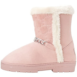 bebe Girls' Winter Boots - Quilted Faux-Fur Shearling Boots (Little Girl/Big Girl), Size 2 Little Kid, Blush