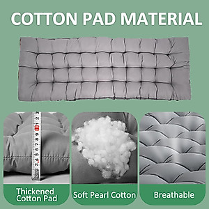 STARBRILLIANT Adjustable Foldable Deck Chair with Cushion, Foldable Outdoor Terrace Lounge Chair, Open to Rest No Pillows Needed (Gray B)