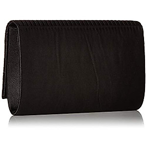 Jessica McClintock Women's Alexis Pleated Flap with Rhinestones, Black
