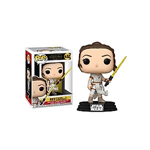 Funko POP Star Wars: The Rise of Skywalker, Ep. 9 - Rey with Yellow Saber Vinyl Bobblehead,Multicolor,Standard,51482