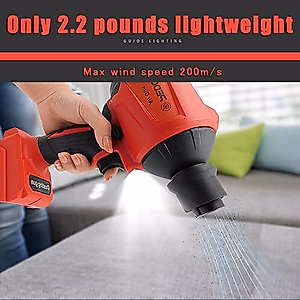 PEDONY Cordless Air Pump for Milwaukee 18V Battery, Handheld Brushless Air Blower Air Duster, 50000 RPM & 7 Nozzles Air Compressor for Home Cleaning Outdoor (Battery Not Included)