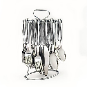 Cambridge Marvel Piece Flatware Set With Hanging Rack, 20 Count, No Color