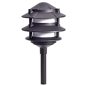 Paradise Laurentide Low Voltage 11W/12V 3 Tier Walklight, Path Light, GL22764, Black