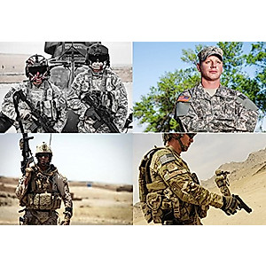 Antrix 6 Pack Tactical Patch Set of U.S. Army U.S. Navy U.S. Air Force Coast Guard Veteran Military Emblem Patch for Tactical Army Clothes Backpack Caps Hats Vest Uniform -Black