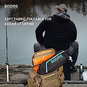 Booms Fishing PB4 Fishing Rod and Reel Case 4.4ft~5ft and RS3 Fishing Rod Wrap Pole Straps 9.6" 6pcs