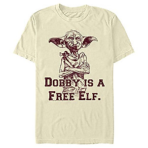 Harry Potter Men's T-Shirt, Natural, Large