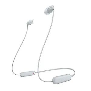 Sony WI-C100 Wireless in-Ear Bluetooth Headphones with Built-in Microphone, White