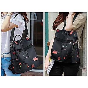 COFIHOME Backpack Purse for Women Waterproof Rucksack Anti-theft Handbag Travel Bag (Black Color)