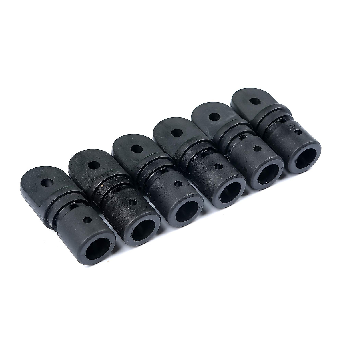 Thorn Boat Bimini Fittings Top Cover Cap Eye End Nylon Black Pack of 6 Black, 3/4 Inch (Internal Version for 1" Tube)