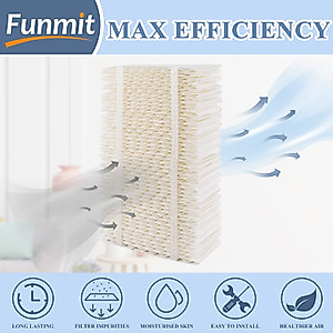 Funmit HDC411 Super Humidifier Wick Filter Replacement for AIRCARE EssickAir MoistAIR HDC411 14416 HD1205 HD12050 HD1211 HD12110, 4 Pack