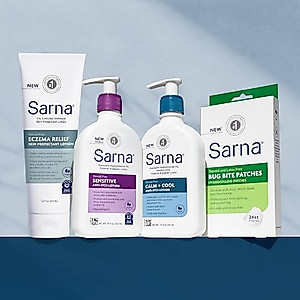 Sarna Sensitive Steroid-Free Anti-Itch Lotion for Dry Irritated Skin, Fragrance free - 7.5 Fl Oz