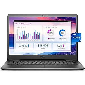 Dell Vostro 3500 15.6-inch FHD LED-Backlit Laptop, Intel Core i7-1165G7 16GB DDR4 RAM 512GB SSD + 1TB HDD, Online Meeting Ready Webcam WiFi HDMI Win 10 Pro Black (Renewed)