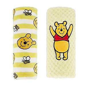 Disney 2-Pack Baby Blanket for Infants and Newborns, Plush Textured Fleece Winnie The Pooh Blanket, Perfect Unisex Gift for Toddlers