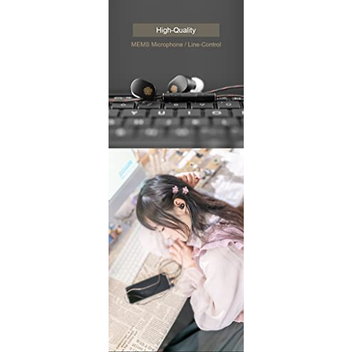 Moondrop JIU Earphone DSP 10mm High-Performance Dynamic IEMs MEMS Microphone USB-C Port in-Ear Earphone