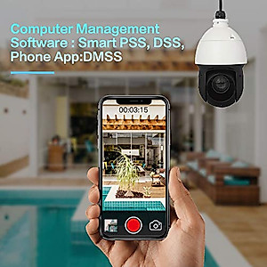 EmpireTech Outdoor 4MP 1/2.8" CMOS Starlight 25X Optical Zoom IR PTZ Smart AI IP Camera Support Auto-Tracking, PoE+,Perimeter Protection,Face Detection,Smart Capture PTZ Camera,PTZ494M-25X