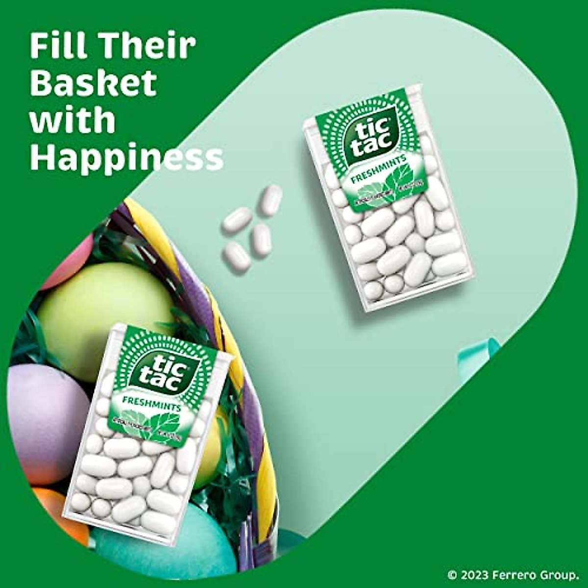 Tic Tac Freshmint Breath Mints, On-The-Go Refreshment, Easter Basket Stuffers, 1 oz, 12 Count