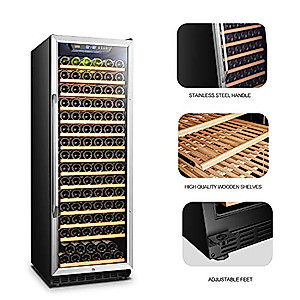 Lanbo Compressor Built-in Single Zone Wine Cooler with Safety Lock, 171 Bottles