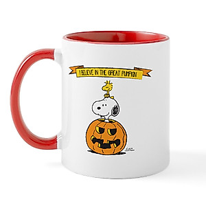 CafePress Peanuts Believe Great Pumpkin Mugs Ceramic Coffee Mug, Tea Cup 11 oz