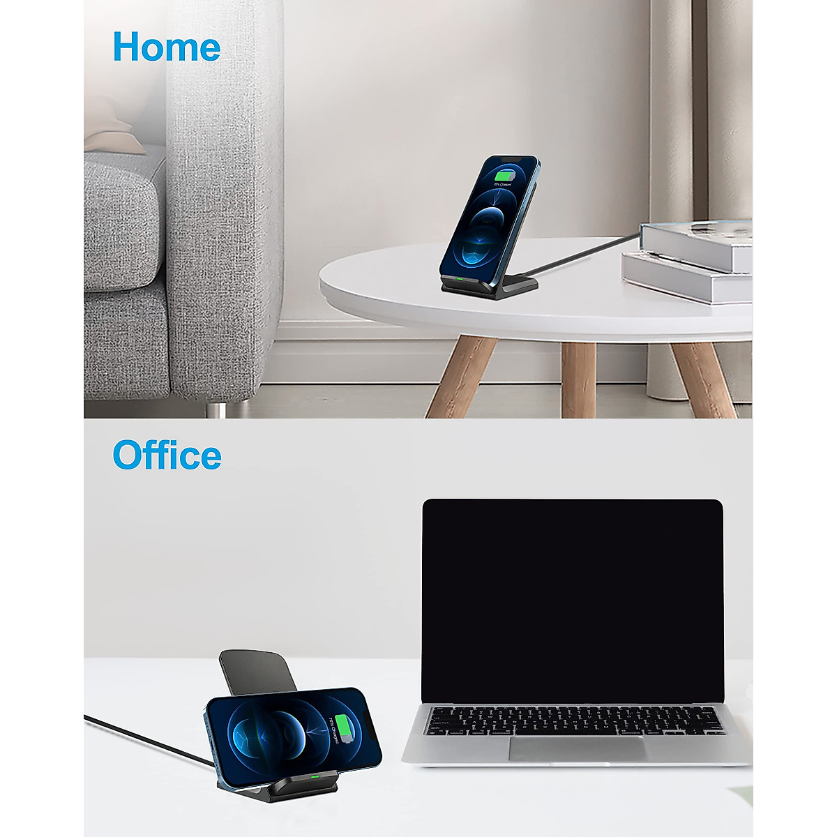 Wireless Charger Stand for Google Pixel 8 | 8 Pro | Fold | 7 | 7 Pro | 7a | 6 Pro | 5 | 4 XL | 3 XL | Buds Pro, Certified 10w Fast Wireless Phone Holder Accessories Charging Station (Black)