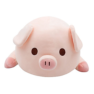 Fortuning's JDS Plush Toy 15.7'' Kawaii Pig, Soft Stuffed Animal Plush Pillow for Kids Girls Boys Birthday, Cute Decorative Pillow, Fat Plushies, Cartoon Playmate