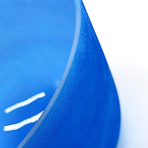 Indigo A Note Crystal Singing Bowl Pineal Chakra 8 inch with Free O-Ring Glue Hammer or Plastic rod wrapped in Sheepskin included For Promotes Peace Chakra Healing and Mindfulness