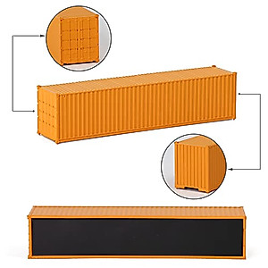 C15008 9pcs Model Train N Scale 1:160 Blank Shipping Container 40ft Cargo Box 40' Freight Car (40ft)