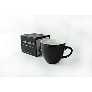 Creature Cups SKULL Ceramic Cup (11 Ounce, Black Exterior) | Hidden 3D Creature Inside Mug Emerges As You Drink | Spooky Creepy Coffee & Tea Cup