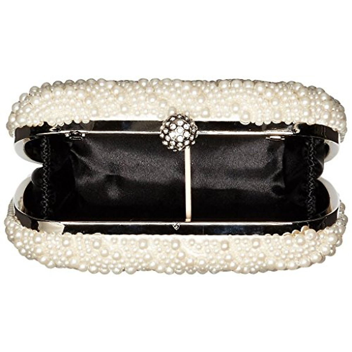 Snowskite Women's Handmade Full Pearl Bridal Evening Clutch Bag Ivory