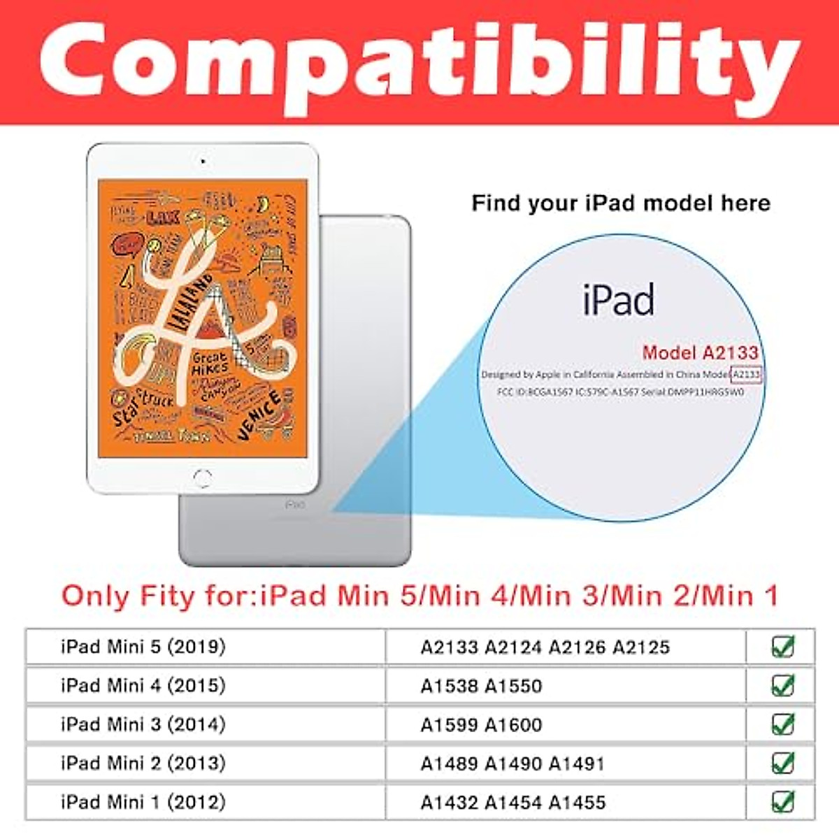 AVAWO Kids Case for iPad Mini 1 2 3 - Light Weight Shock Proof Handle Stand Kids for iPad Mini, iPad Mini 3rd Generation, iPad Mini 2 with Retina Display - Blue