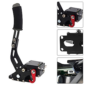 CNRAQR PC/PS4/PS5 Racing Game USB Handbrake 16Bit SIM for Racing Games, Compatible with G29 Simulate Linear Handbrake Realize Switch Control（With Fixing Clip and Plate