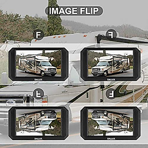 DALLUX Wireless Backup Camera with Stable Digital Signal,5 Inch Monitor+HD 1080P Front/Rear View Night Vision Waterproof Camera for Car,Pickup,Truck,RV,SUV,Van,Camper License Plate Easy Installation