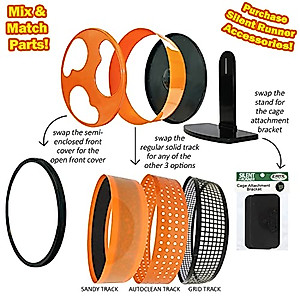 Exotic Nutrition Silent Runner 12" Regular Wheel + Autoclean Track + Sandy Track + Cage Attachment - Pet Exercise Wheel Package Set - for Sugar Gliders, Female Rats, Hamsters, Mice, Small Pets