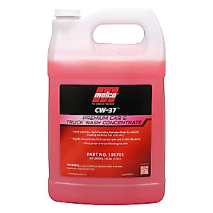 Malco CW-37 Premium Car Wash Concentrate - High Foaming Car & Truck Wash Soap/Removes Road Film, Salt, Dust & Dirt from Your Vehicle/1 Gallon (105701)