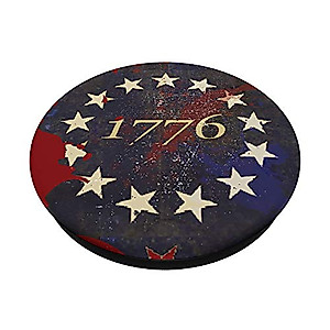 13 Star Flag Betsy Ross Distressed 1776 American Patriotic PopSockets Grip and Stand for Phones and Tablets