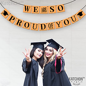We Are So Proud of You Balloons - 16 Inch, Graduation Balloons | Black We Are So Proud of You Banner | Graduation Banner for Black Graduation Decorations,Army Party | Graduation Party Decorations 2023