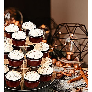 Acrylic Cupcake Stand Tower, 3 Tier Clear Transparent Cupcake Tier Stand Round, Tiered Cupcake Display Stand (Acrylic, Transparent)