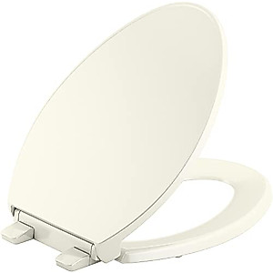 Kohler K24495-A-96 Border Elongated Closed-Front Toilet Seat with Soft Close and Quick Release Biscuit