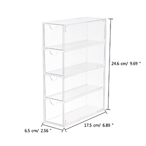 BYNNIX Transparent Dustproof Sunglasses Storage Box With 4 Layer Acrylic Drawers Eyewear Organizer Container Holder Eyewear Accessories Holder