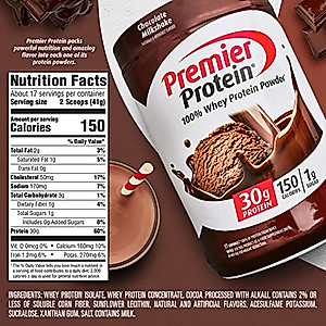 Premier Protein Whey Powder, Chocolate, 24.5 Oz