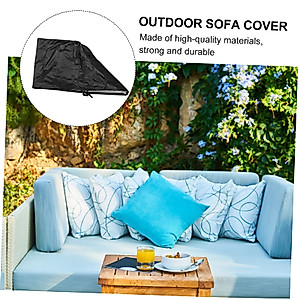 GANAZONO 2pcs outdoor furniture cover black chair covers sectional sofa covers black tablecloths outdoor tablecloths waterproof table cloths Oxford cloth air conditioning cover