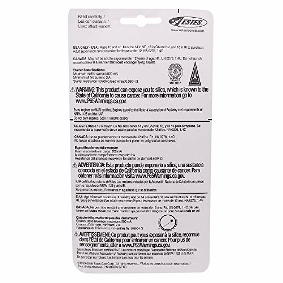 Estes EST1692 E12-4 Standard E Engine (3) HAZ
