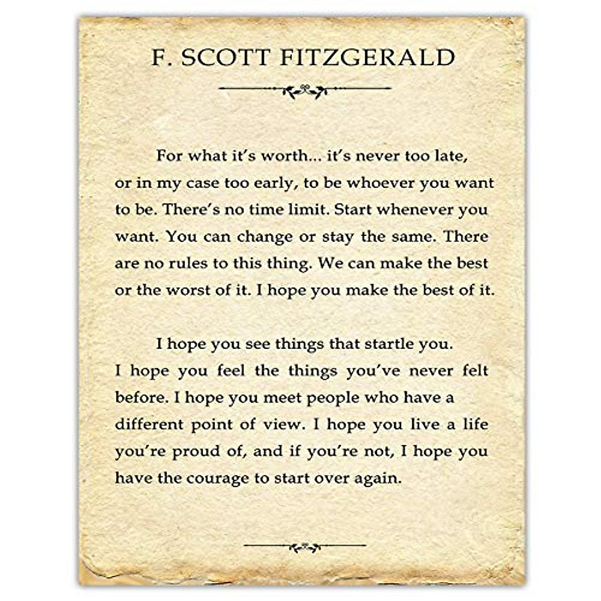 Positive Affirmations Wall Decor for Kids: Robert Frost, F. Scott Fitzgerald Set of 2, 11x14 Inspirational, Motivational Poster & Motivational Wall Art Office Decor for Men & Women