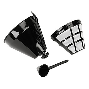 Haden Heritage Innovative 12 Cup Capacity Programmable Vintage Retro Style Home Countertop Coffee Maker Machine with Glass Carafe, Black/Chrome